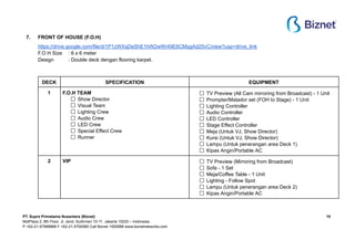 Biznet Festival - Event Production Book | PPT
