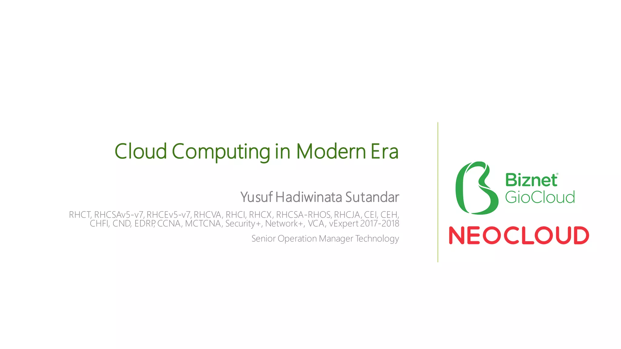 Biznet Gio Presentation - Cloud Computing | PDF
