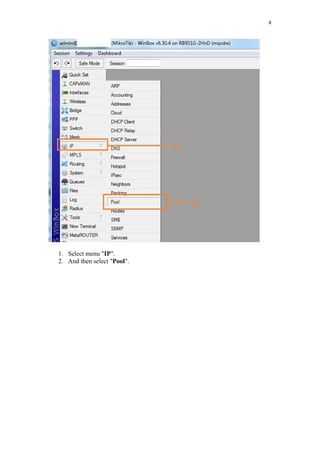 Biznet guideline configuration mikrotik router | PDF