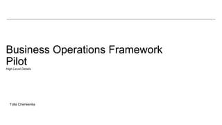 BizOps Business Transformation Pilots | PPTX