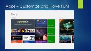 Windows 8 - The Why and How - Basics and Introduction | PPT