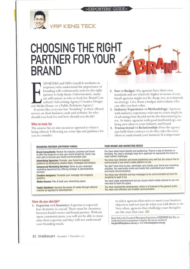 Choosing the right partner for your brand | PDF