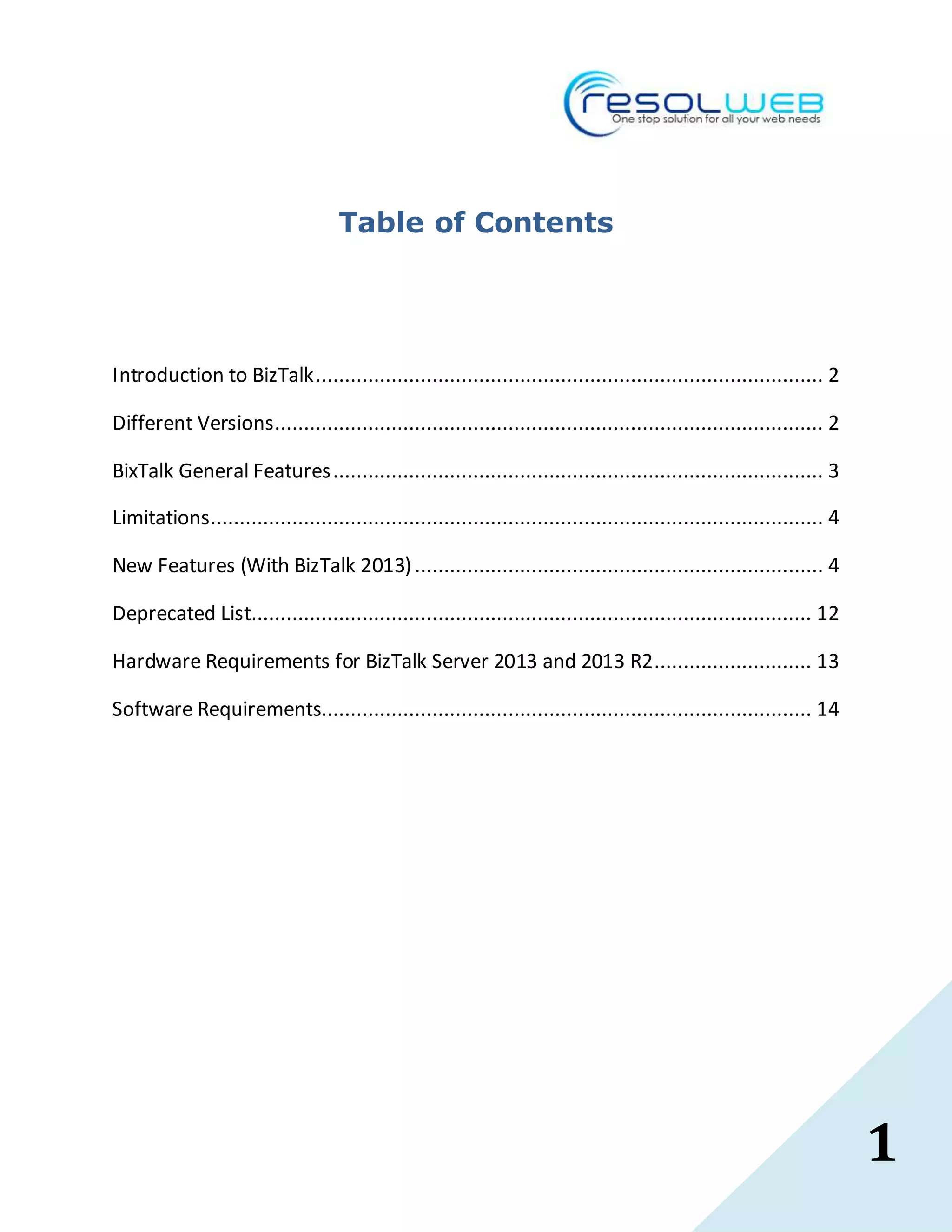 Guide on BizTalk Server 2013 Features | PDF