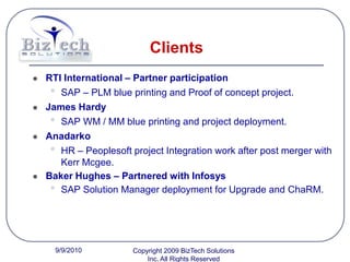 Biz Tech Sol Inc | PPT