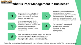 Bizzare Effects of Poor Management | PPTX