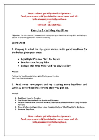 Bj0037 exercise 2 | PDF