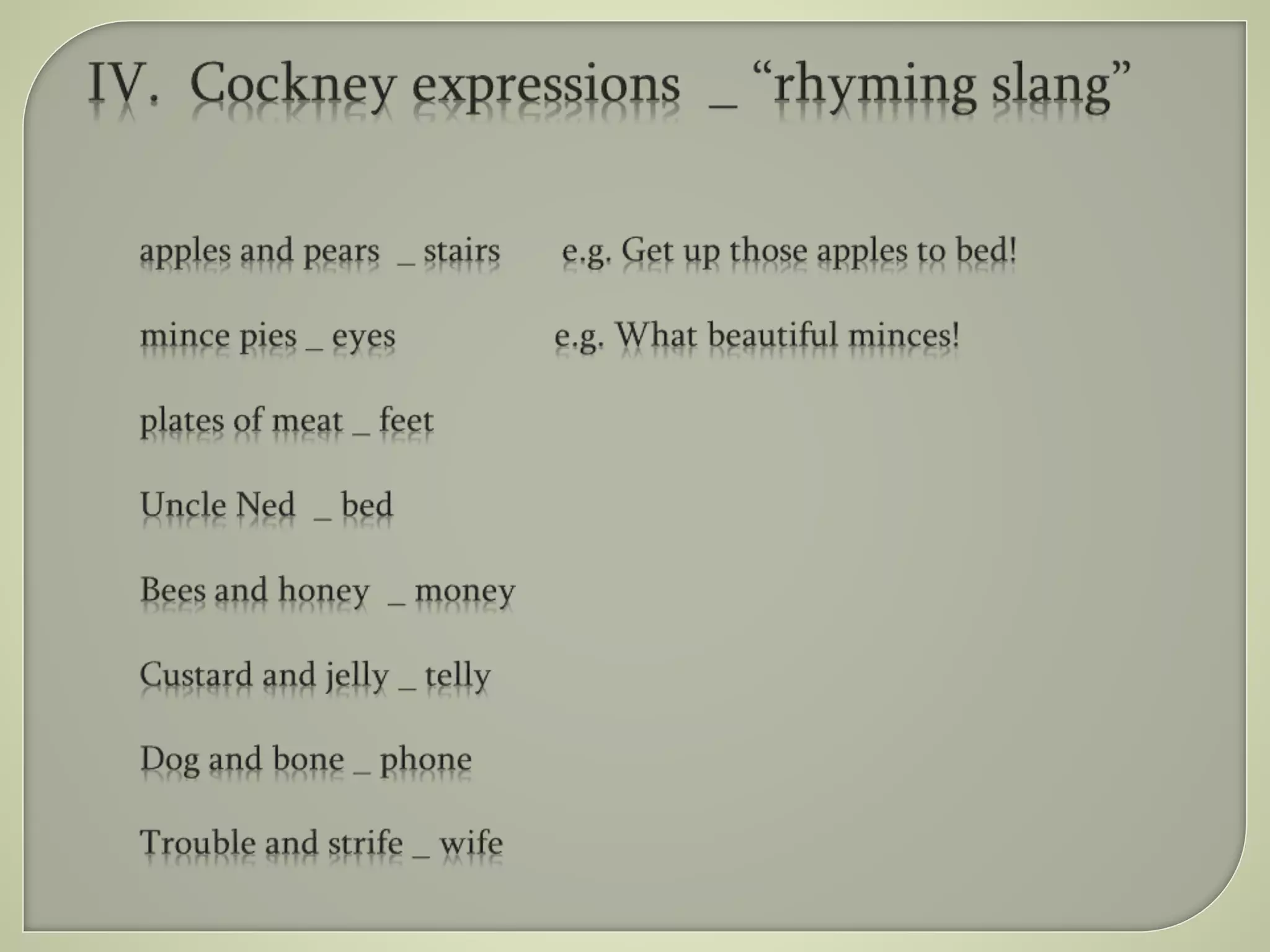The cockney | PPTX