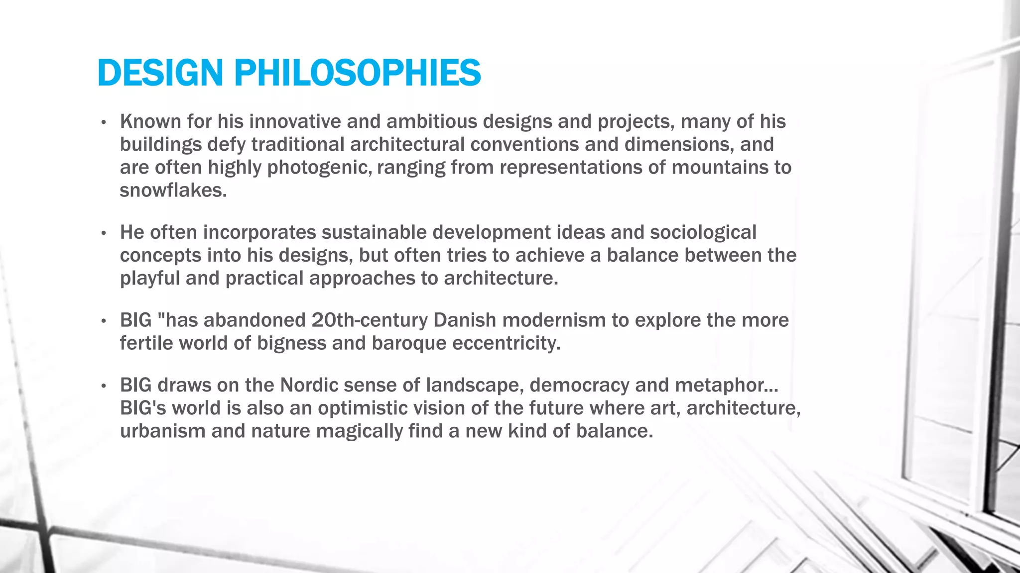 Bjarke ingels ppt | PPTX