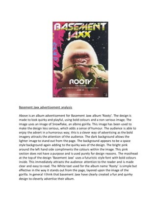 Basement Jaxx analysis | PDF