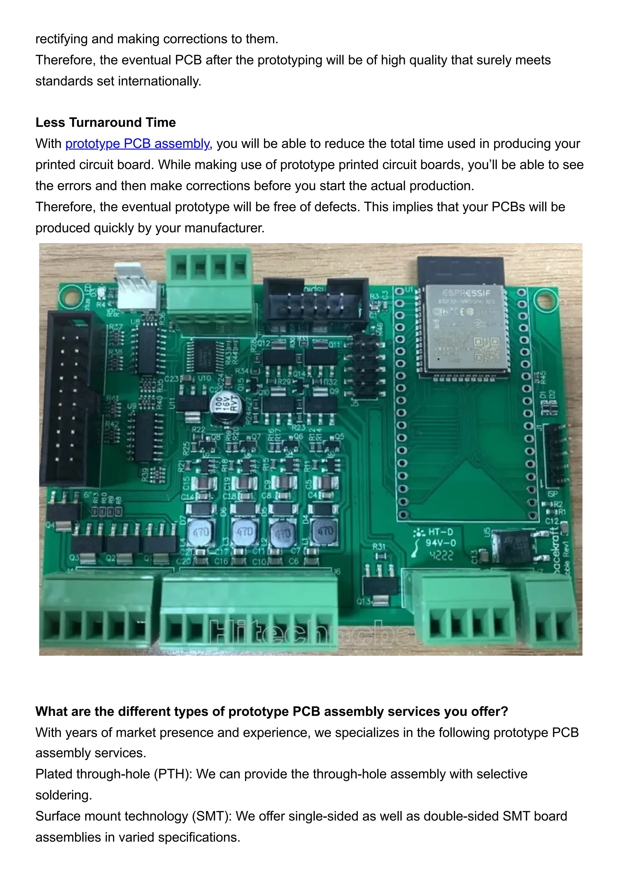 PCB Assembly Prototypes Manufacturer -- Hitech Circuits | PDF