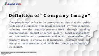 Building a Strong Company Image for Success | PPT