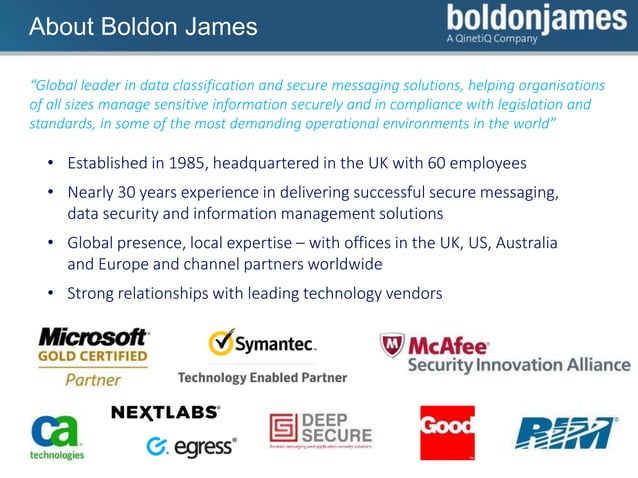 Boldon James - How Data Classification can harness the power of Big ...