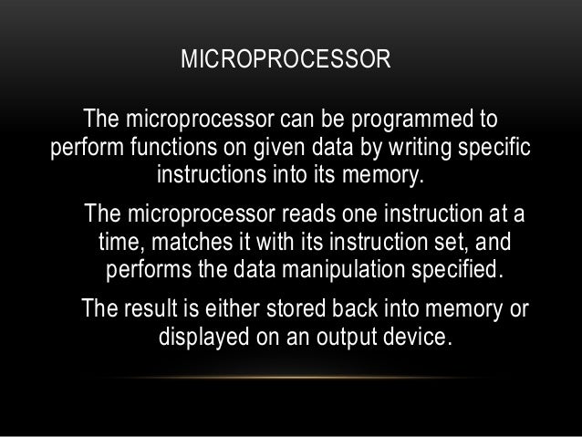 Introduction to Microprocessor