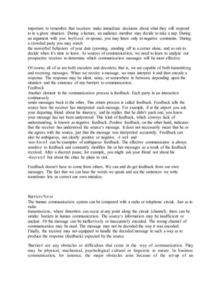 Bjmc i, cm, unit-i, process of communication | DOCX