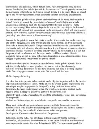 Bjmc i, cp, unit-iv, media & social issue | DOCX