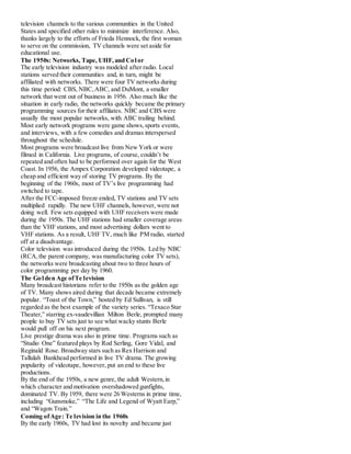 Bjmc i, dcm,unit-ii, television and its impact on the mass | PDF