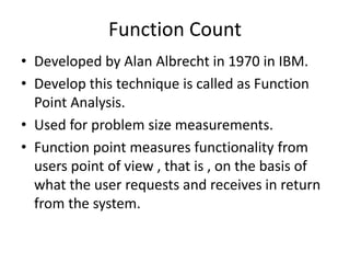 Function Point Analysis (FPA) by Dr. B. J. Mohite | PPT