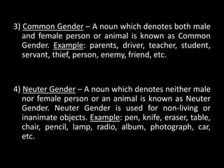 Bjmc i ecls_u-1.4_nouns gender | PPT