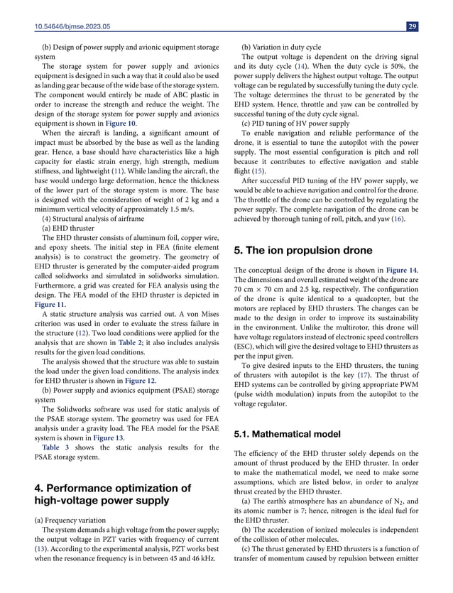 Design and optimization of ion propulsion drone | PDF | Physics | Science