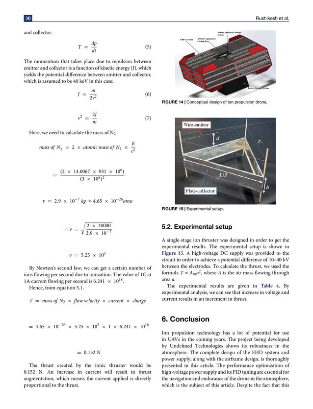 Design and optimization of ion propulsion drone | PDF | Physics | Science
