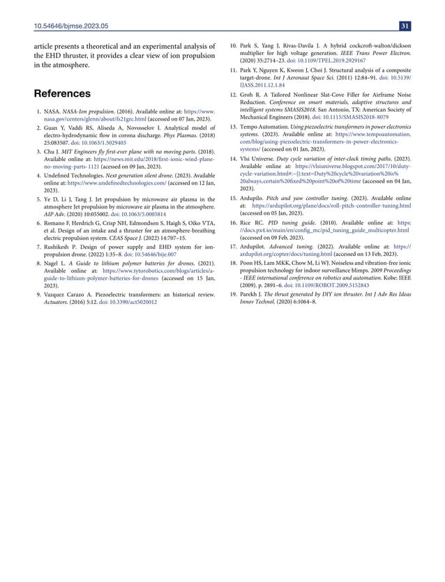 Design and optimization of ion propulsion drone | PDF | Physics | Science