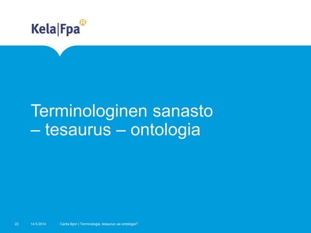 Bjon Terminologia, tesaurus vai ontologia | PPT