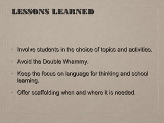 Significant (Language) Learning Experiences | PPT