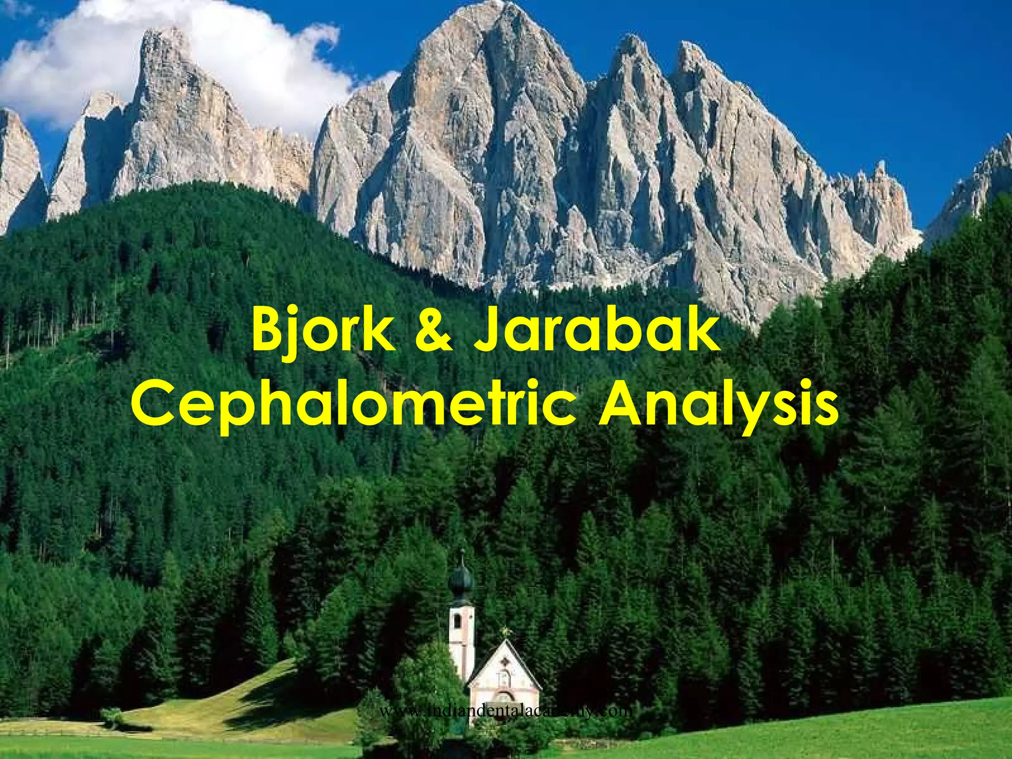 Bjork& jarabak cephalometric analysis | PPT