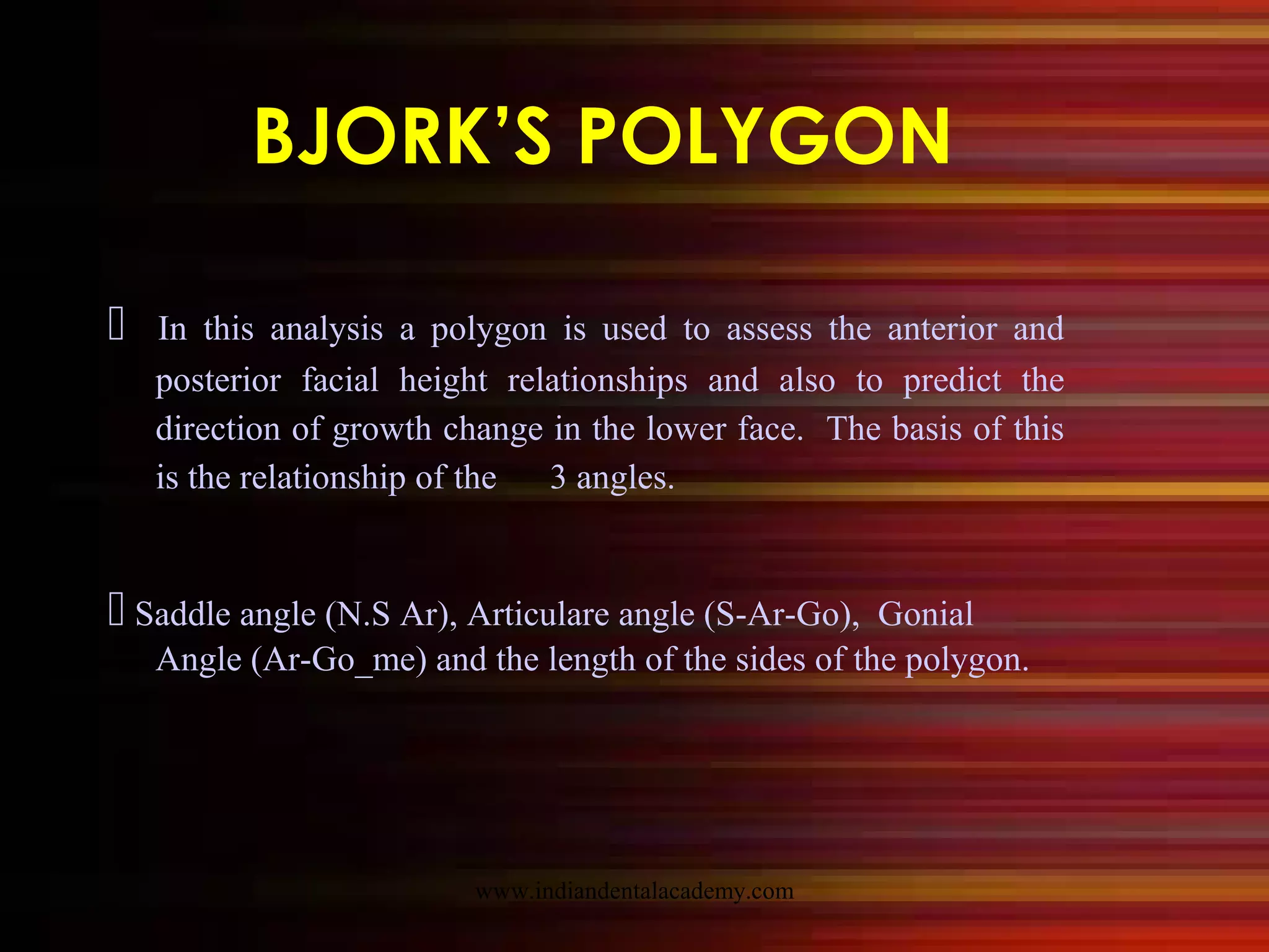 Bjork& jarabak cephalometric analysis | PPT