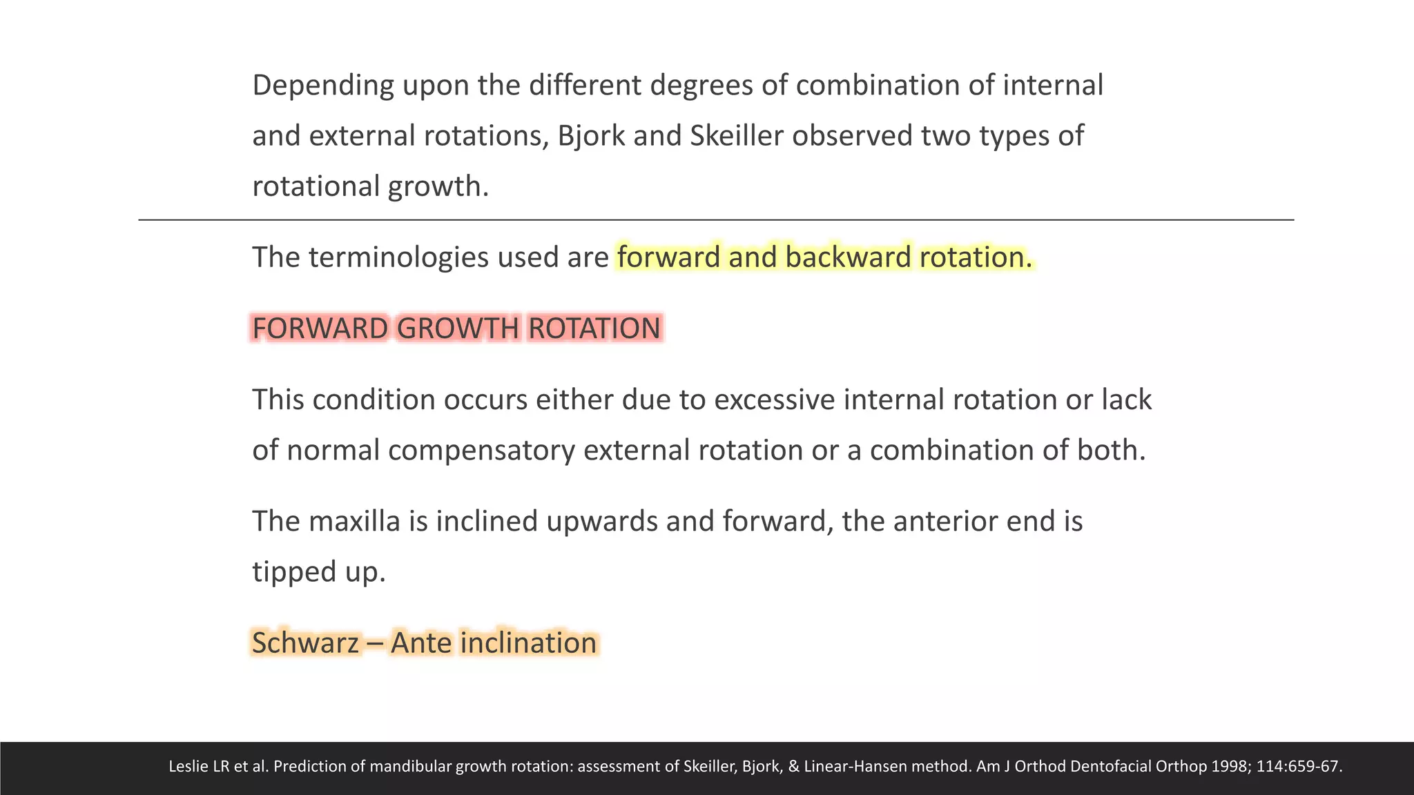 Bjork’s Concept of Jaw Rotation | PPTX
