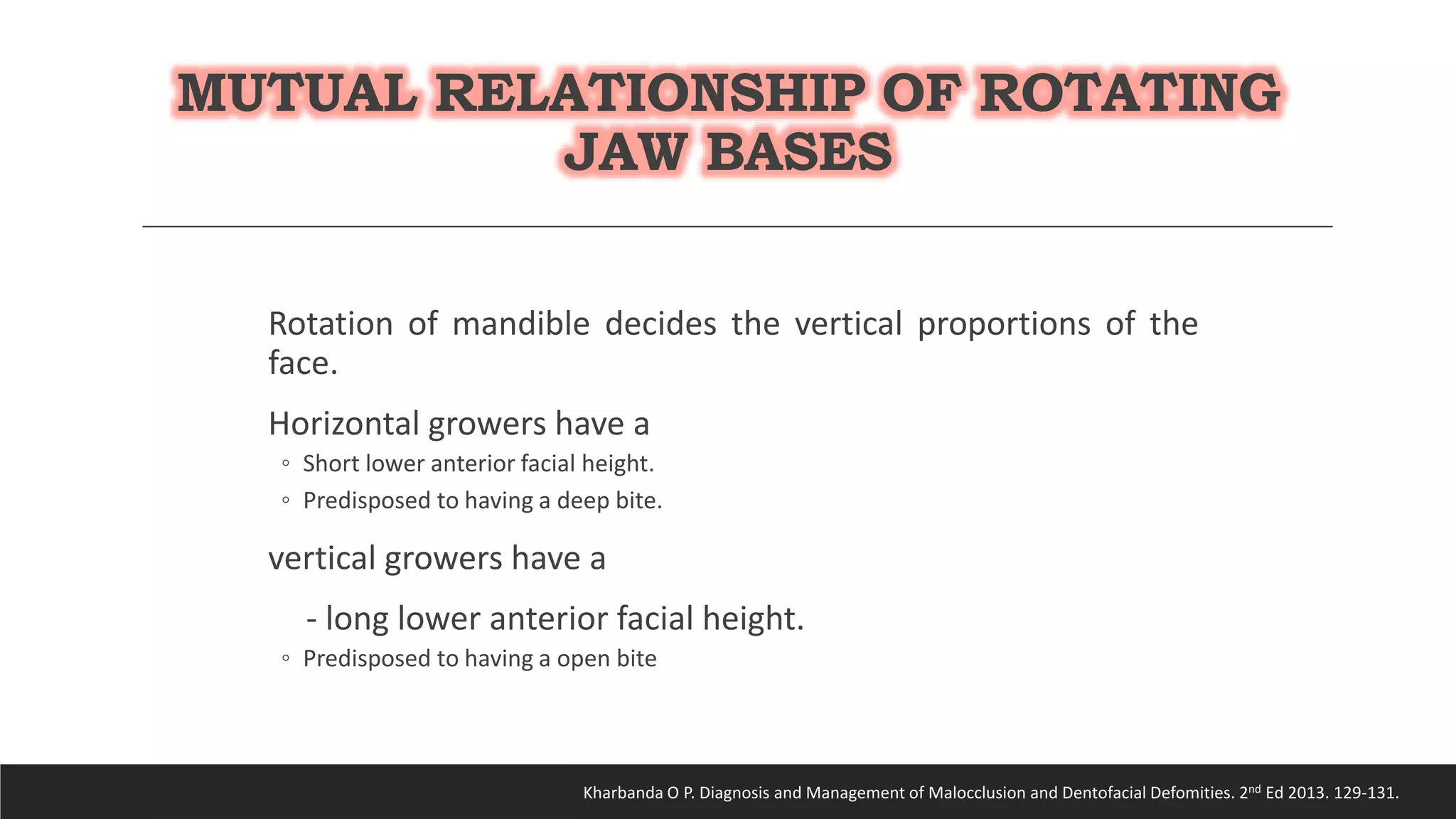 Bjork’s Concept of Jaw Rotation | PPTX