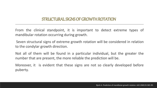 Bjork’s Concept of Jaw Rotation | PPTX | Bone and Joint Conditions ...