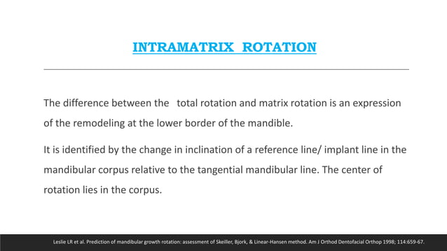 Bjork’s Concept of Jaw Rotation | PPTX | Bone and Joint Conditions ...