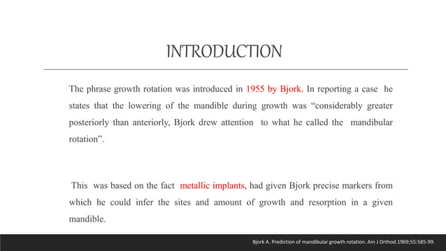 Bjork’s Concept of Jaw Rotation | PPTX | Bone and Joint Conditions ...