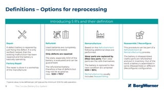 CIRCULAR BATTERY ECO SYSTEM – REUSE AND RECYCLE SCENARIOS OF COMMERCIAL ...