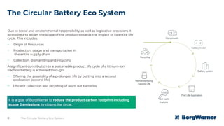 CIRCULAR BATTERY ECO SYSTEM – REUSE AND RECYCLE SCENARIOS OF COMMERCIAL ...