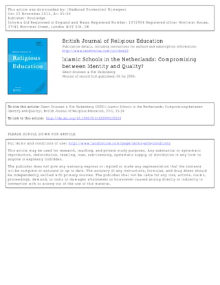Geert Driessen & Pim Valkenberg (2000) BJRE Islamic schools in the ...