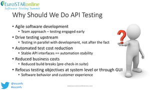 API Testing: The heart of functional testing" with Bj Rollison | PPT
