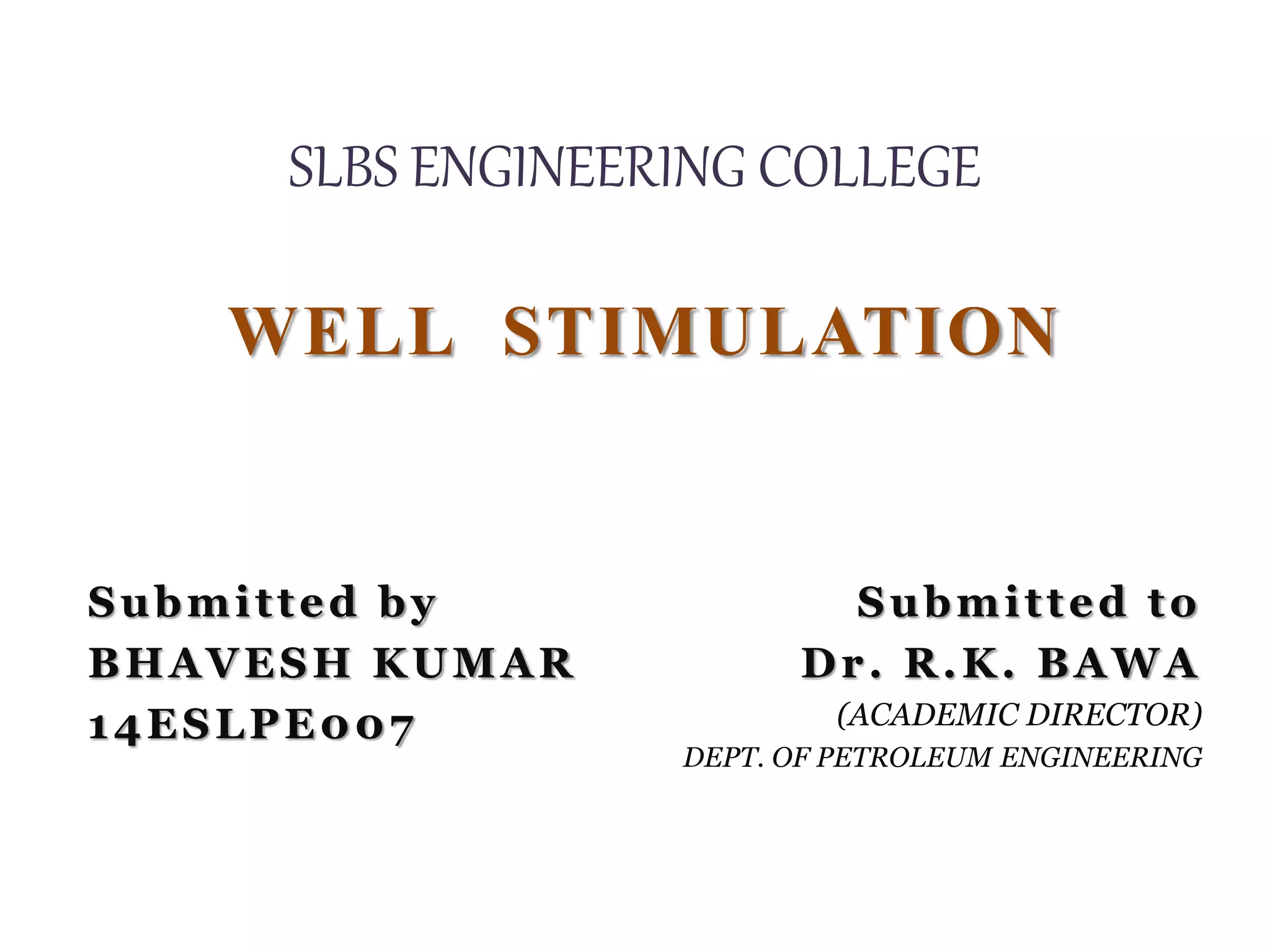 Well Stimulation | PPTX