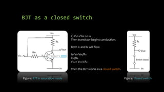 Bipolar Junction Transistor (BJT) | Introduction | Operation | Uses | PPTX