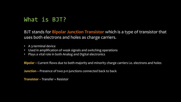 Bipolar Junction Transistor (BJT) | Introduction | Operation | Uses ...