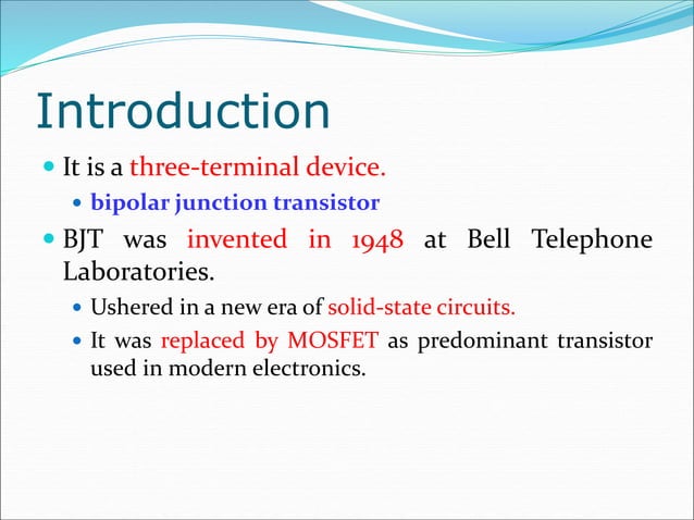 BJT.ppt | Consumer Electronics | Technology & Computing