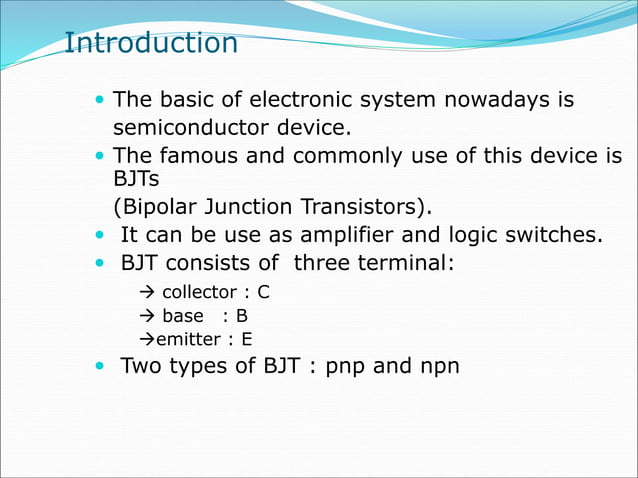 BJT.ppt | Consumer Electronics | Technology & Computing