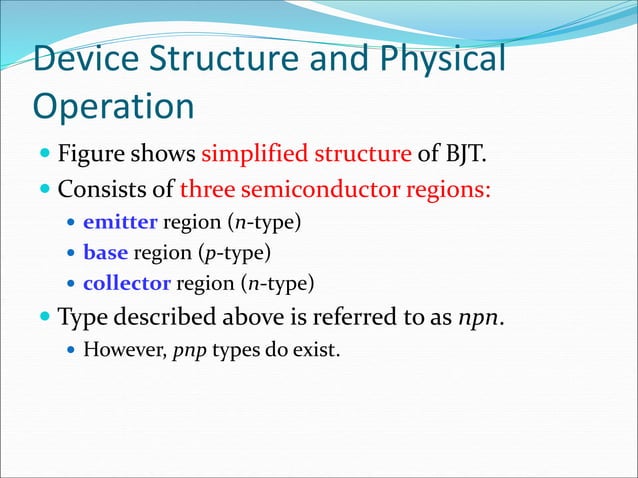 BJT.ppt | Consumer Electronics | Technology & Computing