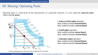 Transistor fundamentals: Bipolar junction Transistor (BJT) | PPT