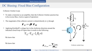Transistor fundamentals: Bipolar junction Transistor (BJT) | PPTX