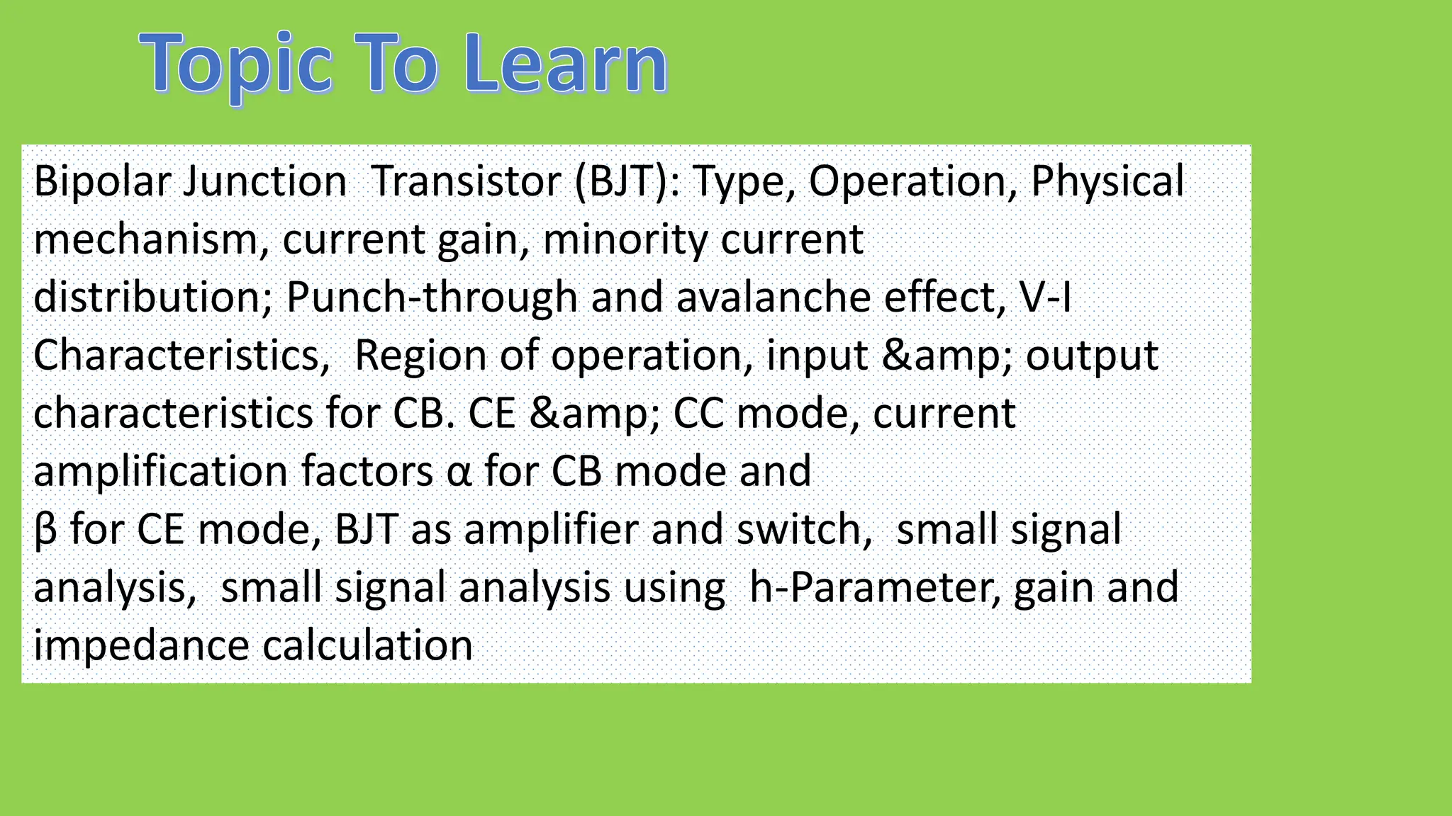 Bipolar Junction Transistor Basics without h paramter | PDF