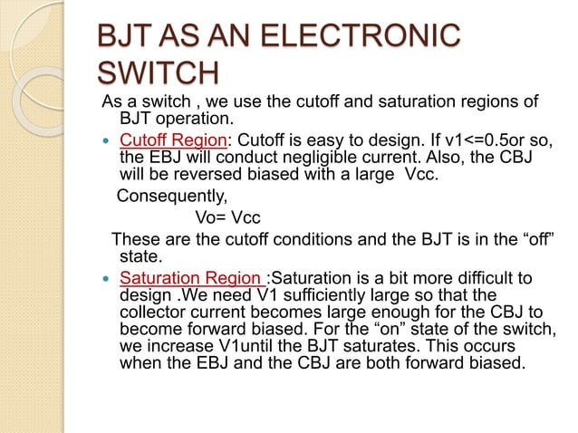Bjt and cmos as a switch | PPT