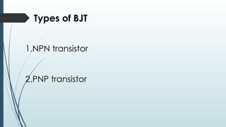 Comprehensive Overview of BJT and FET Transistors: Types, Working, and ...