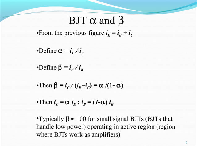 Bjt and its differnet parameters | PPT